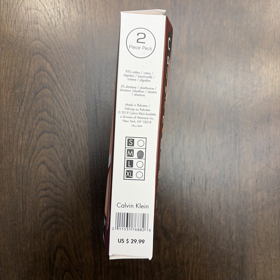 Calvin Klein Red Sports Bralette Set with White Logo Band Size Medium ...