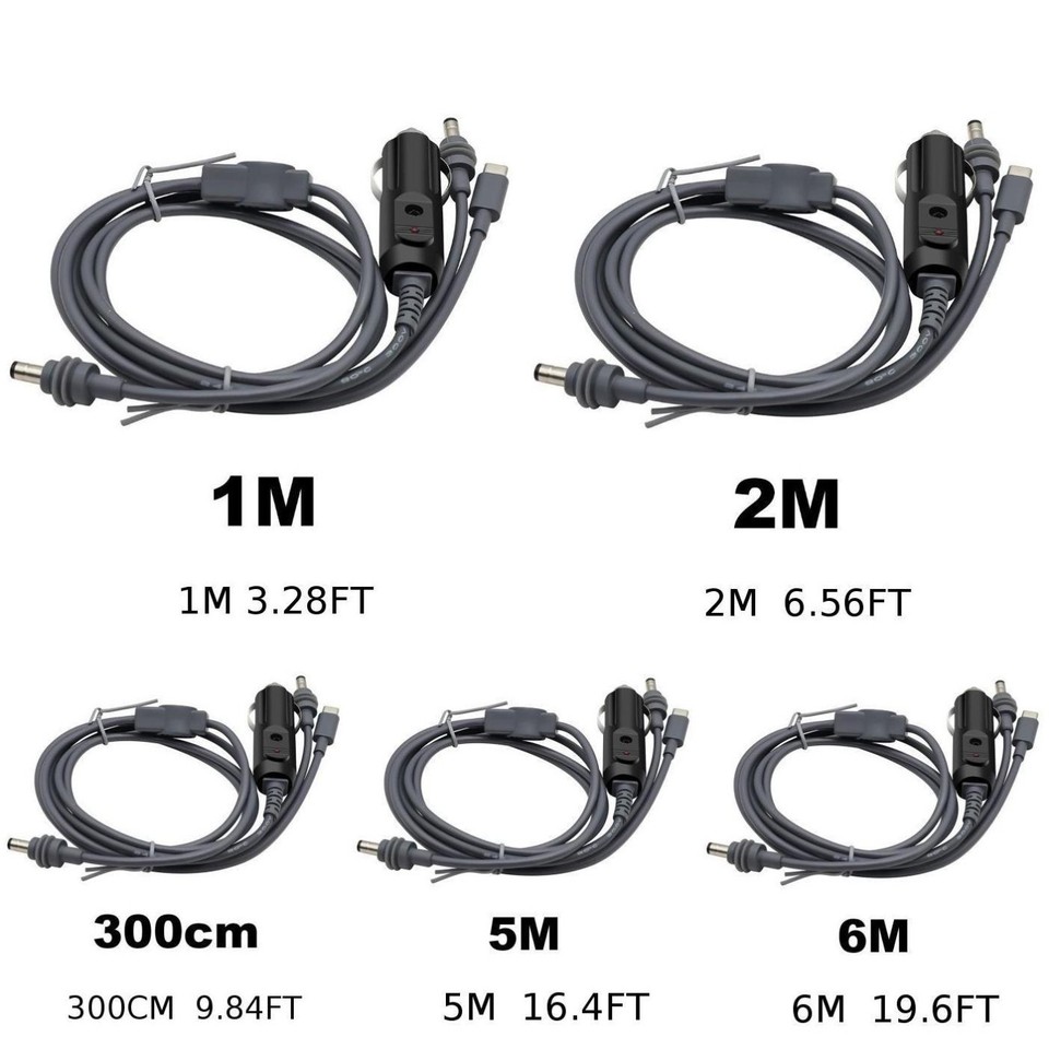 DC Power Cable 3-in-1 Cable Fast Data Transmission Mobile Power Supply ...