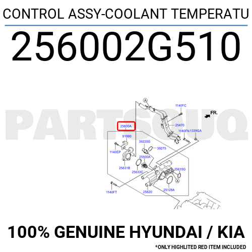 256002G510 Genuine Hyundai / KIA CONTROL ASSY-COOLANT TEMPERATU | eBay