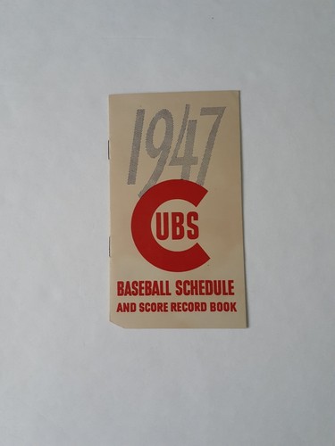 1947 Chicago Cubs Schedule & Score Record Book | eBay