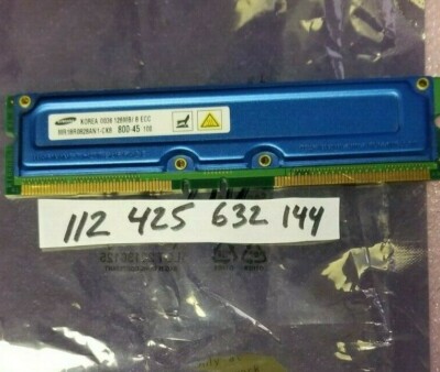 128MB RAMBUS RD RIMM 800 45 800-45 ECC 128/8 184PIN NON-REGISTERED ...