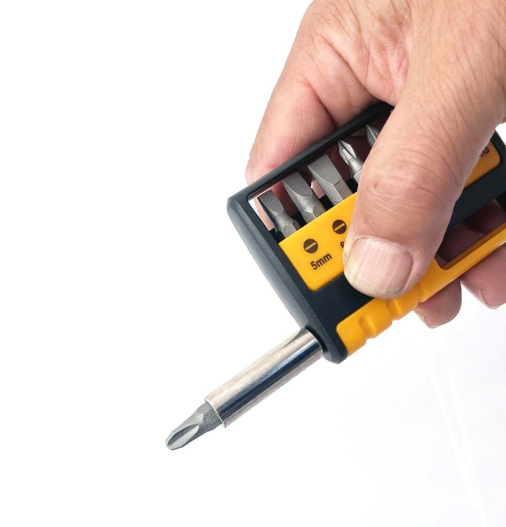 8-in-1 Screwdriver Bits Set:Phillip #0,1,2,3; Slot 5,6,7mm with Bits ...