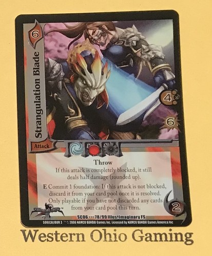 UFS Strangulation Blade #78 Rare Foil USED Universal Fighting System ...