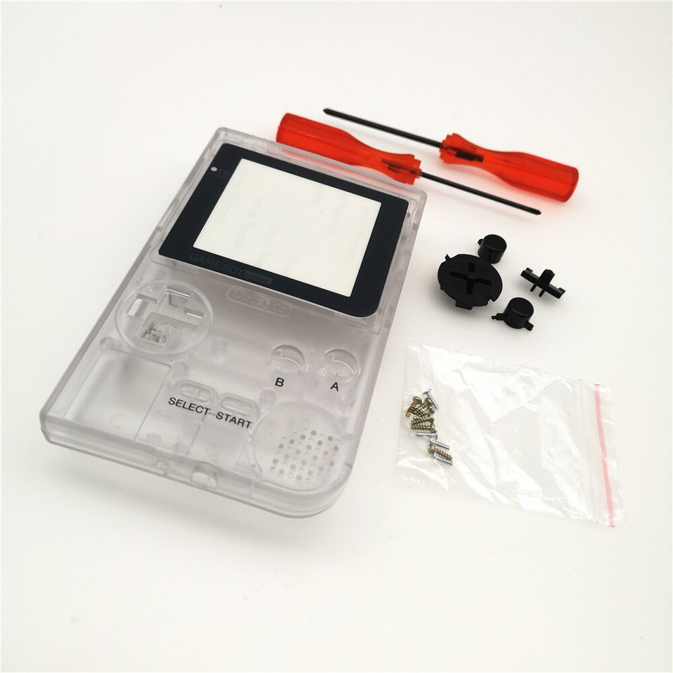 Full Housing Shell Case Kit For Nintendo Game Boy Pocket GBP -Clear ...