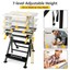 Folding Portable Workbench Work Table W/ Adjustable Height & Tiltable ...