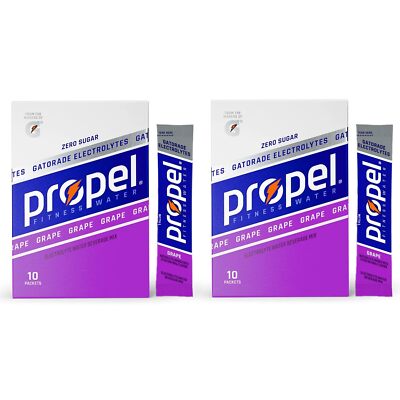 Propel Powder Packets Grape With Electrolytes Vitamins and No Sugar 20 ...