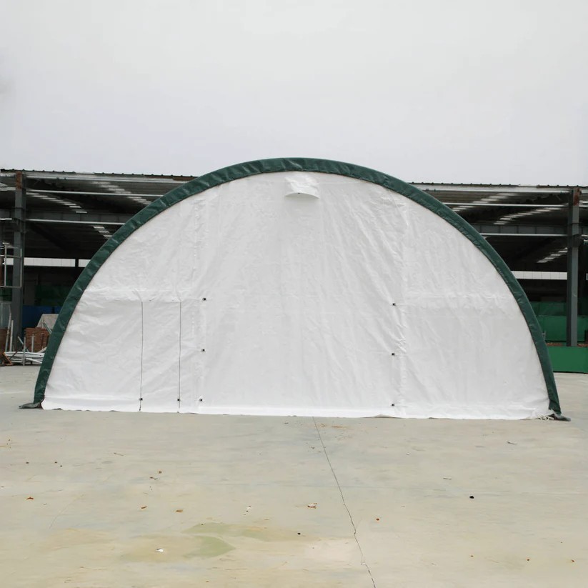 W30'xL85'xH15' Single Truss Arch Storage Shelter 11OZ PE Canvas ...