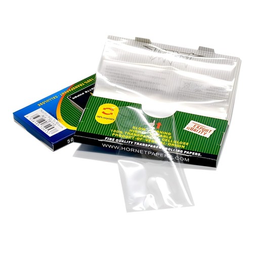 1x Pack Hornet Clear Transparent Clear Cellulose 50 Papers King Size ...