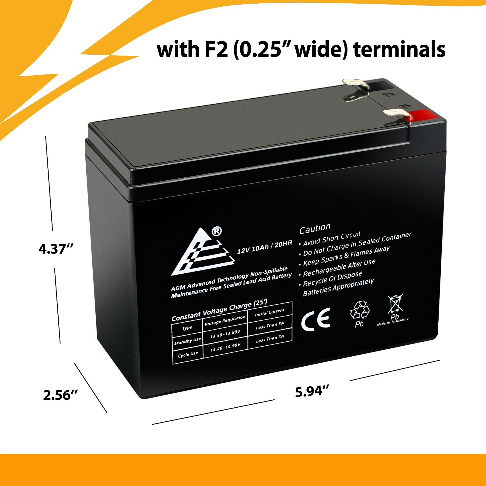 12V 10Ah Sealed Lead Acid Battery for Currie eZip E 1000, E1000 Scooter ...