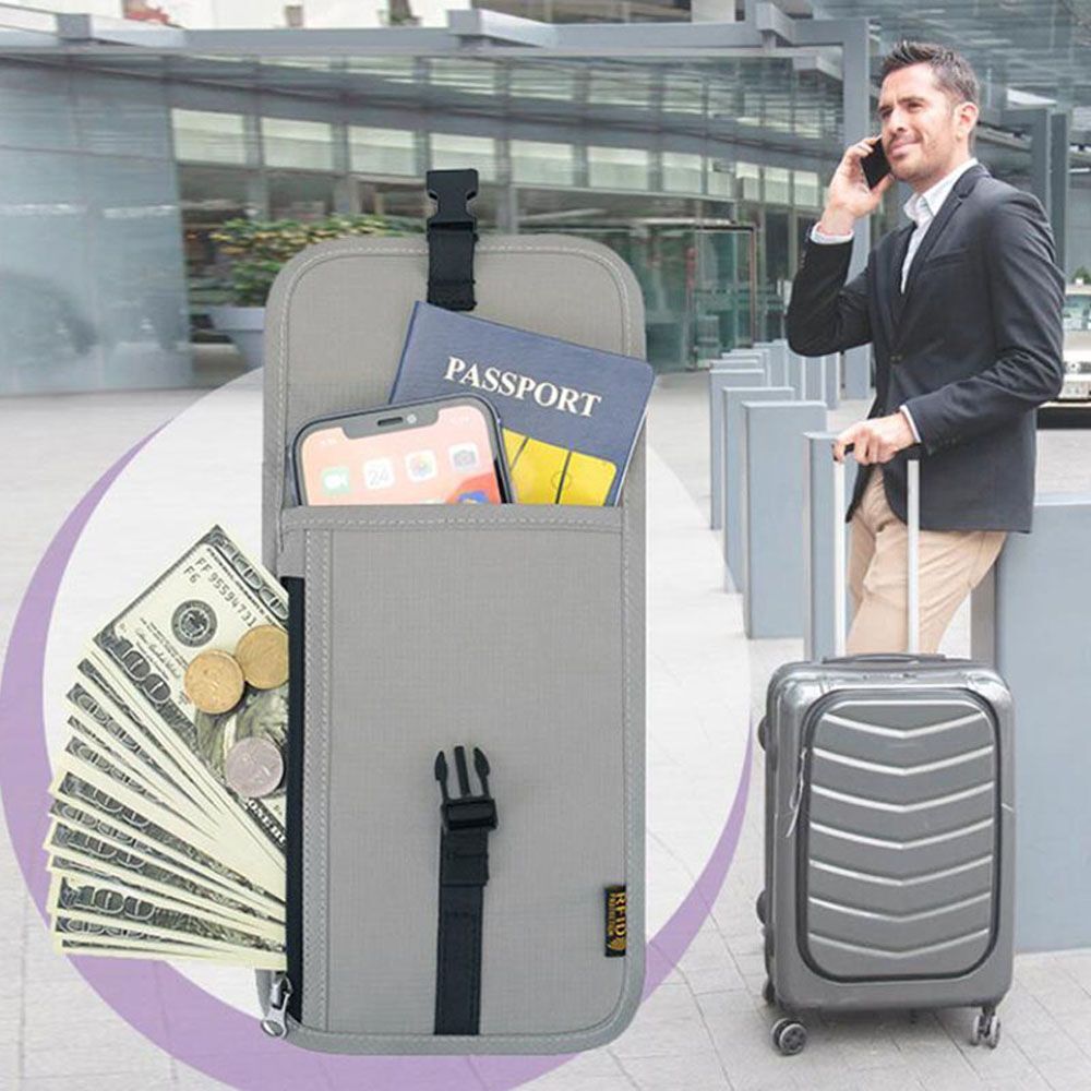 Anti-theft Wallet Hidden Travel Neck Pouch Passport Cards Holder ID ...