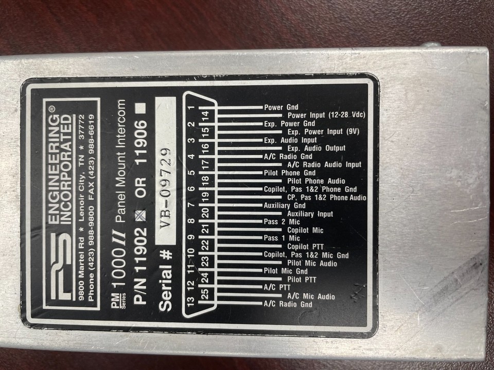 PS ENGINEERING PM1000II PANEL MOUNT 4 PLACE INTERCOM P/N 11902 | eBay