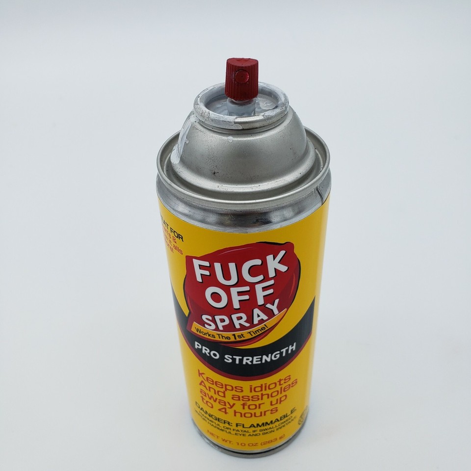 F OFF original Spray Paint can pop art by Nyc street artist PUKE. Logo ...