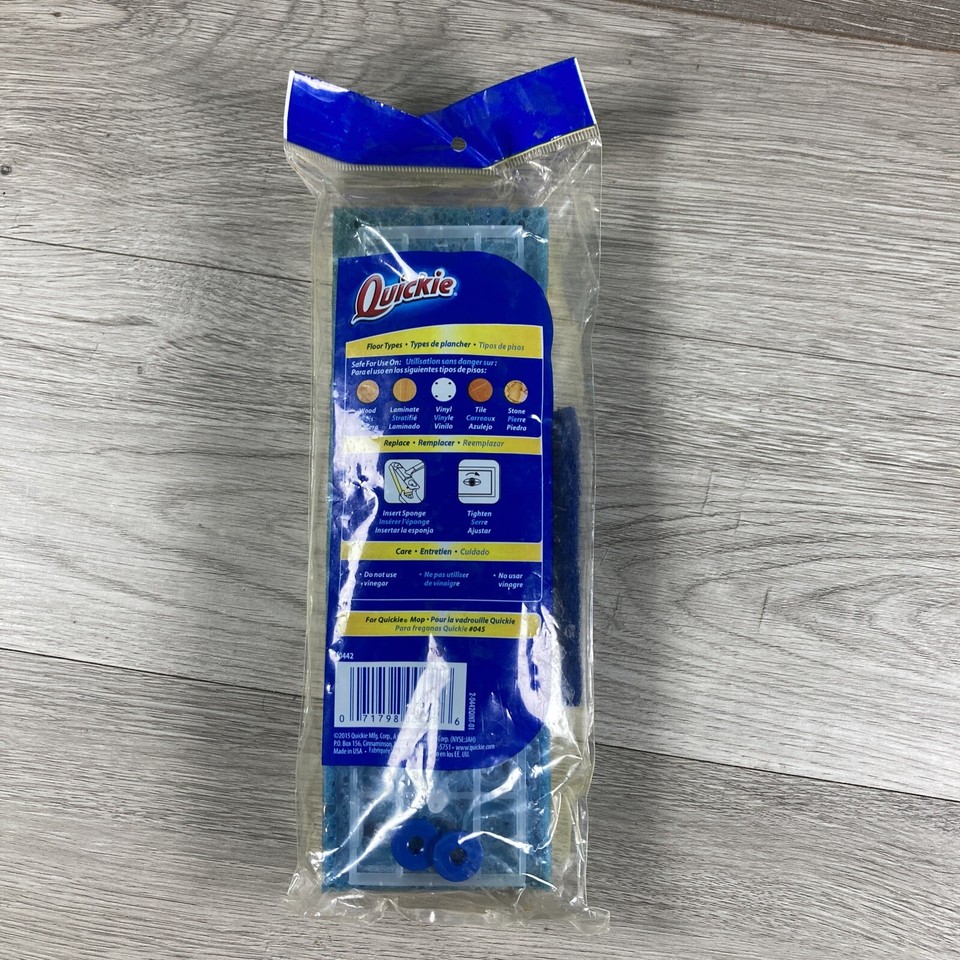 Quickie Clean Squeeze Sponge Mop Refill Type S (0442) Fits Mop #045 ...