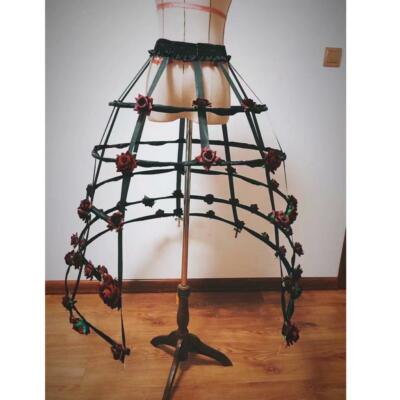 Crinoline Costume Cage 5 Hoop Tutu Skirt Petticoat Pannier Bustle Front ...