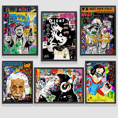 Street Art Wall Art Ape Poster Print Gift Home Bedroom Pop Art | eBay UK