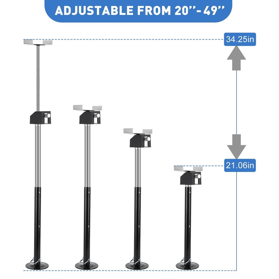 4 Pack Slide-Out Adjustable Camper Support RV Stabilizer Trailer Wheel ...