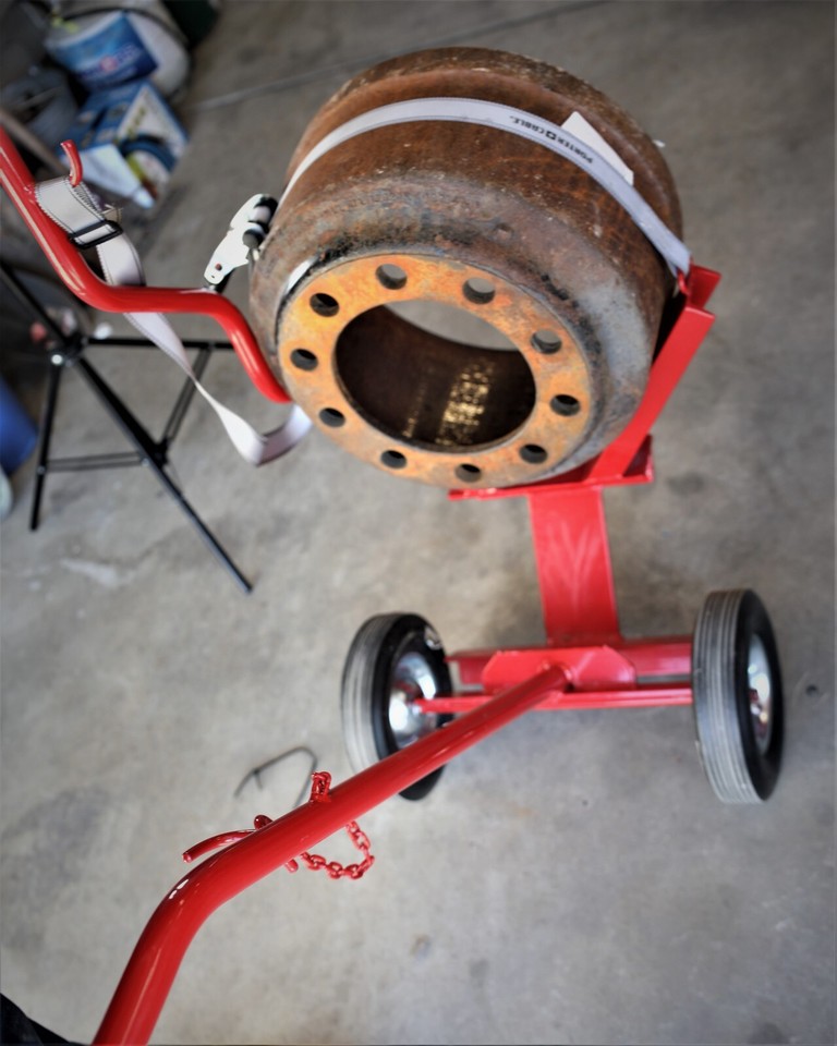 Brake Drum Dolly, brake drum handler for 16.5 Heavy Duty Truck By ...
