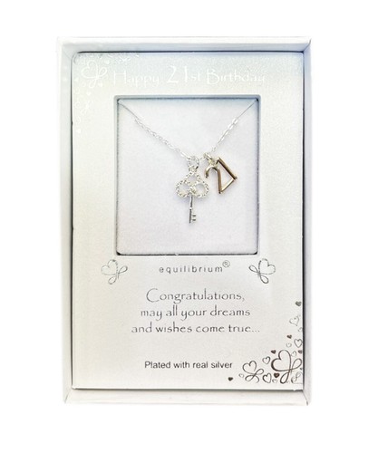 Equilibrium 21st Birthday Keepsake Key Silver Plated Necklace Gift ...