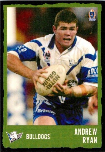 2004 CANTERBURY BULLDOGS NRL Premiers Card ANDREW RYAN Daily Telegraph ...