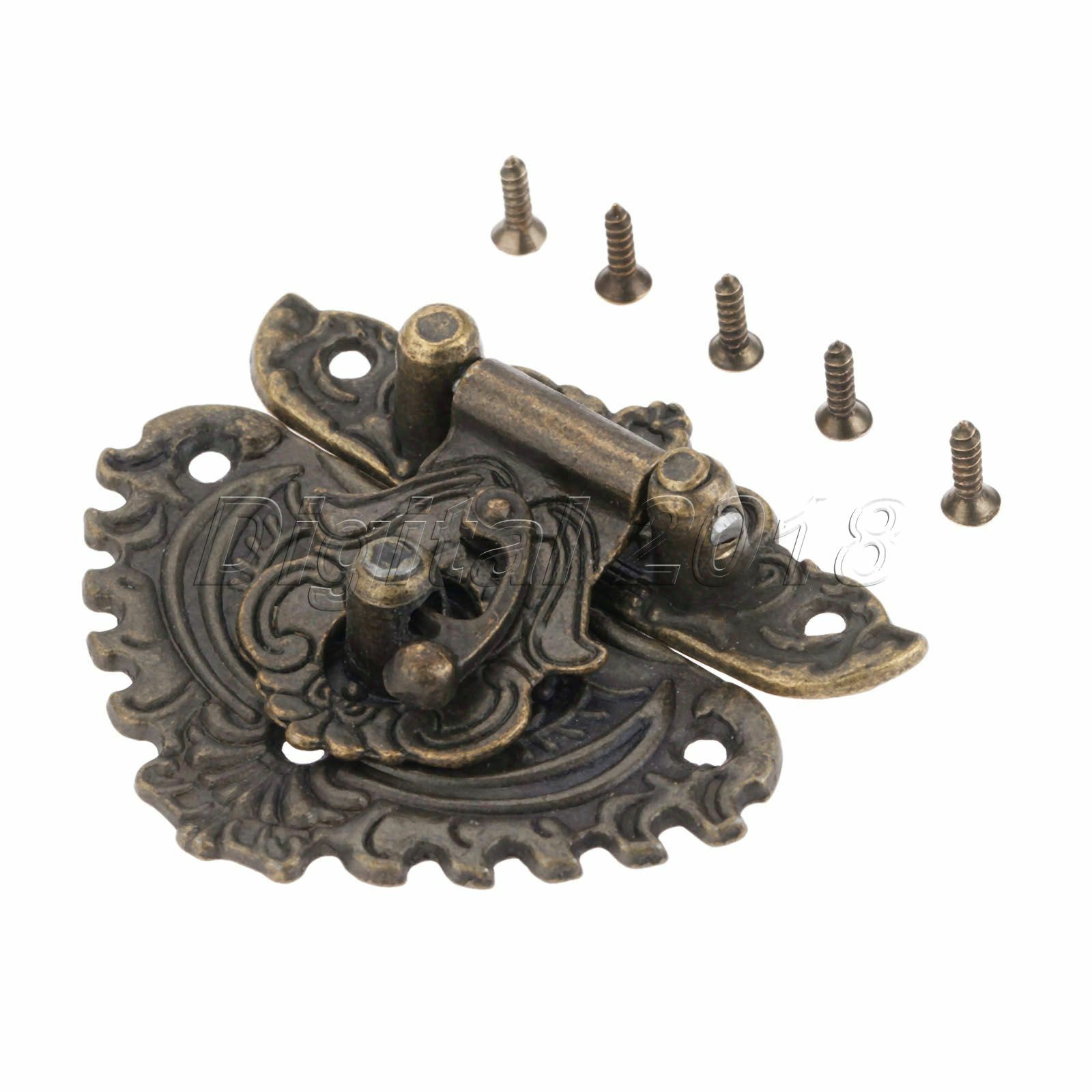 European Jewelry Box Latch Catch Hasps Carved Decor Retro Cabinet Clasp ...