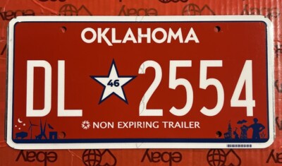 LICENSE PLATES Oklahoma dealer trailer Dl – 2554 | eBay