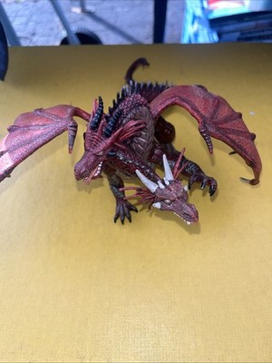 Rare PAPO TWO HEADED FIRE BREATHING RED DRAGON 2005 Mythic Rare Action ...