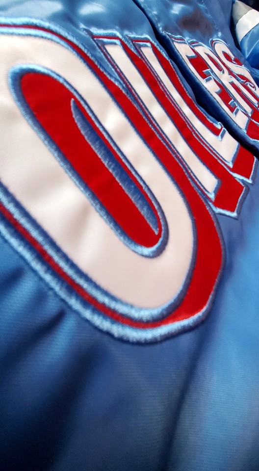 1980 Houston Oilers Starter Jacket Quilt Lined Full Snap Sz Med -Luv Ya ...