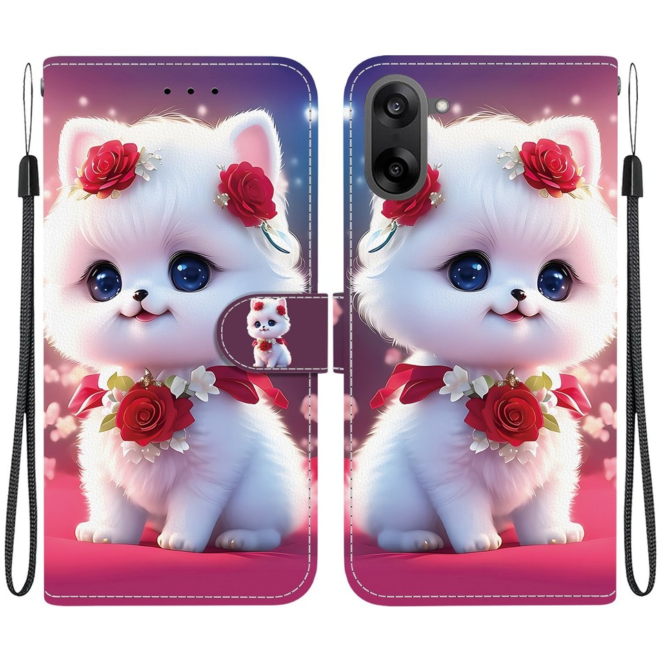Flower Cat Bear Wallet Phone Case for OnePlus 13 Nord CE5 Nord 5 4 3 ...