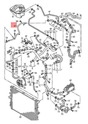 Genuine AUDI Q7 4LB Coolant Pipe Right Outer 7L8121065AC | eBay