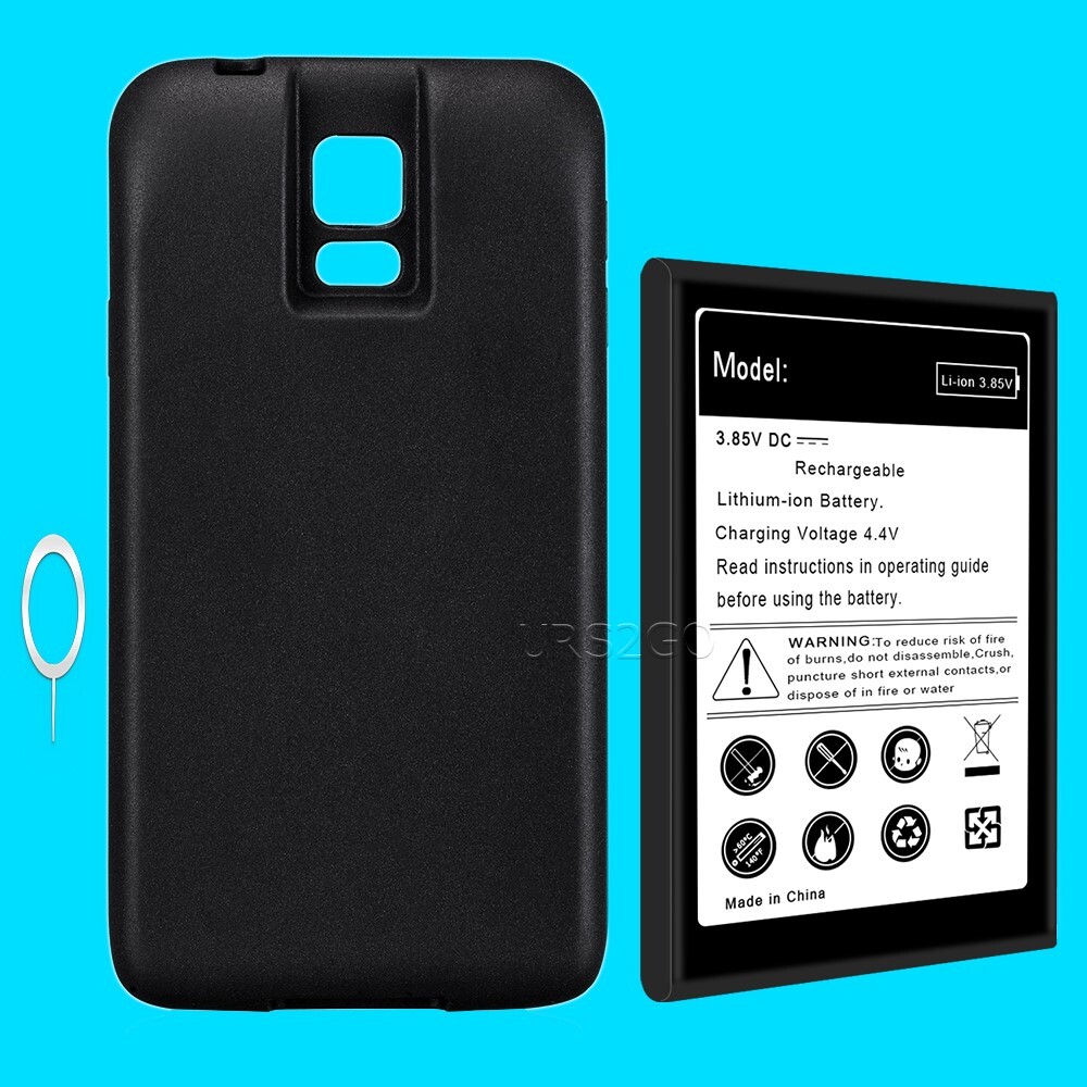 NEW 9000mAh Extended Battery Cover & Eject Pin For Samsung Galaxy S5 SM ...