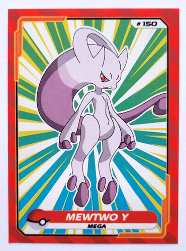 2022 POKEMON POKEDEX GIGAMAX Vol. II Sticker #186 MEGA MEWTWO Y PERU ...