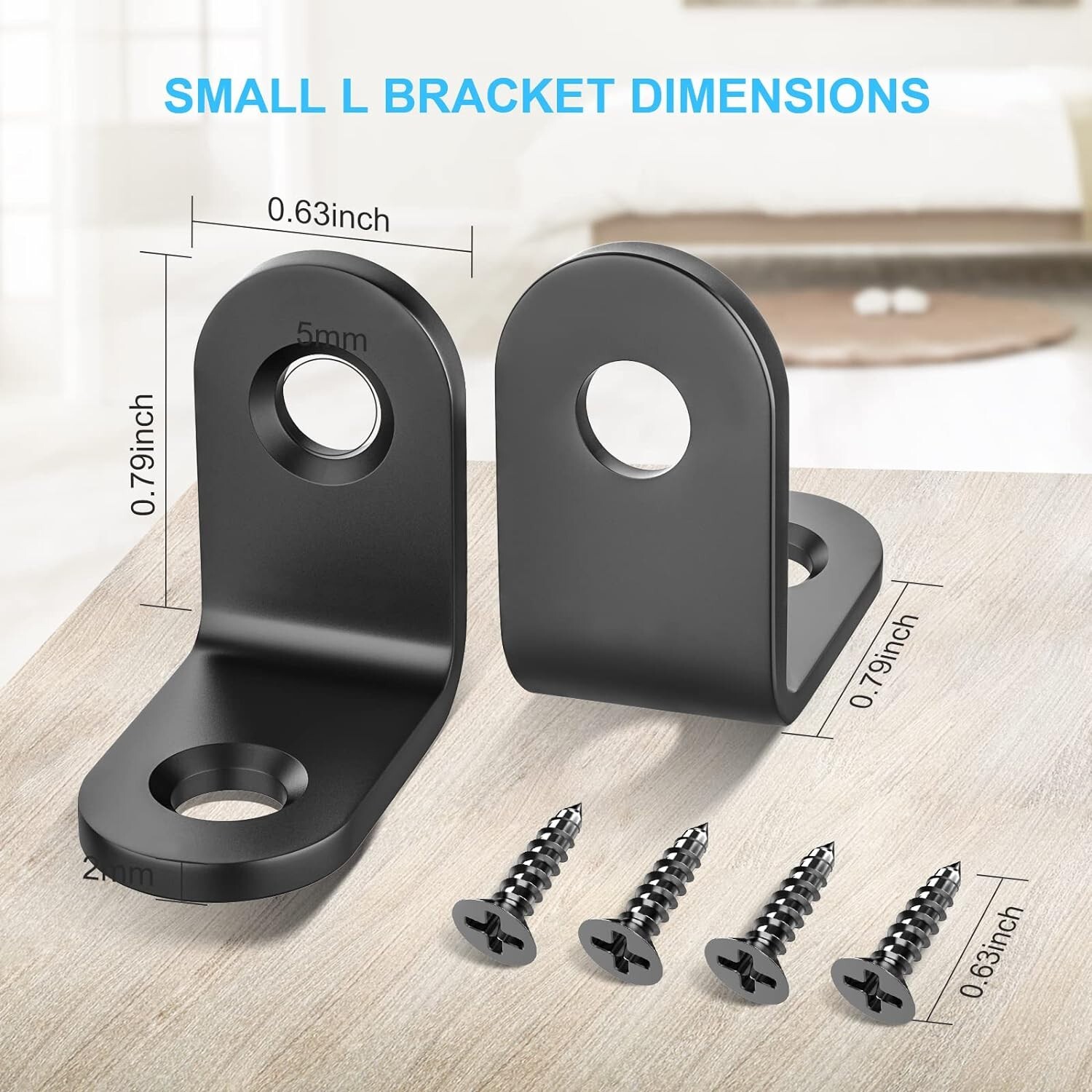 40pack L Bracket Corner Brace Sets Black Stainless Steel 90 Degree ...