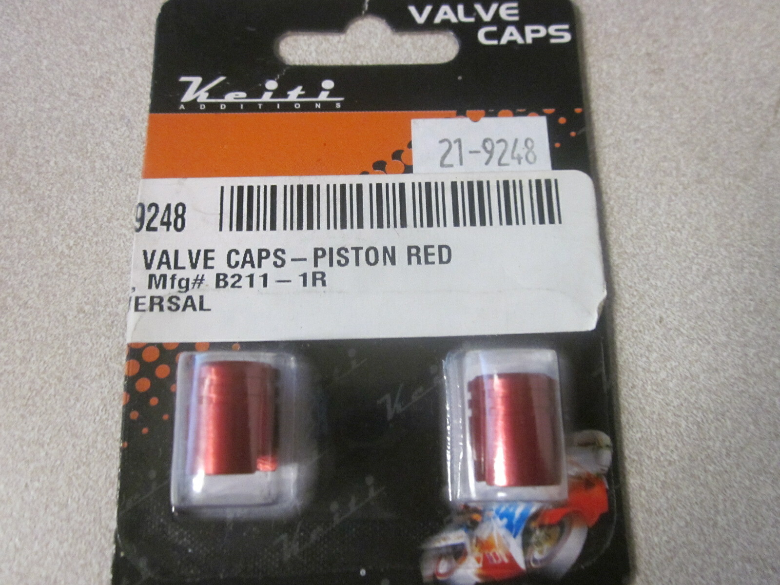 NOS Keiti Universal Piston Shaped Tire Valve Red Cap Cover B211-1R | eBay