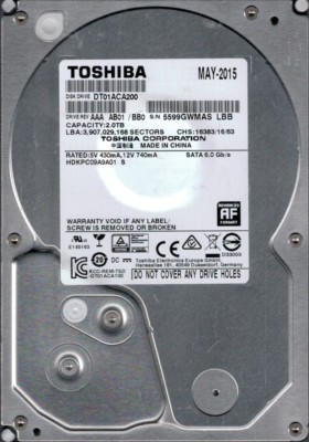 Toshiba DT01ACA200 AAA AB01/BB0 2TB | eBay