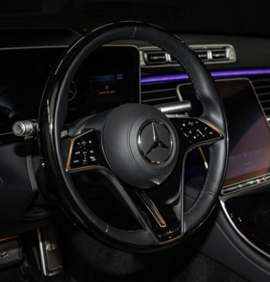 Mercedes-Benz OEM W223 S-Class 2021+ Maybach Piano Black Wood Steering ...