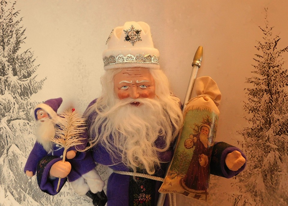 17" GERMAN-STYLE SANTA CANDY CONTAINER "RARE" COLOR: Jean T. Littlejohn ...