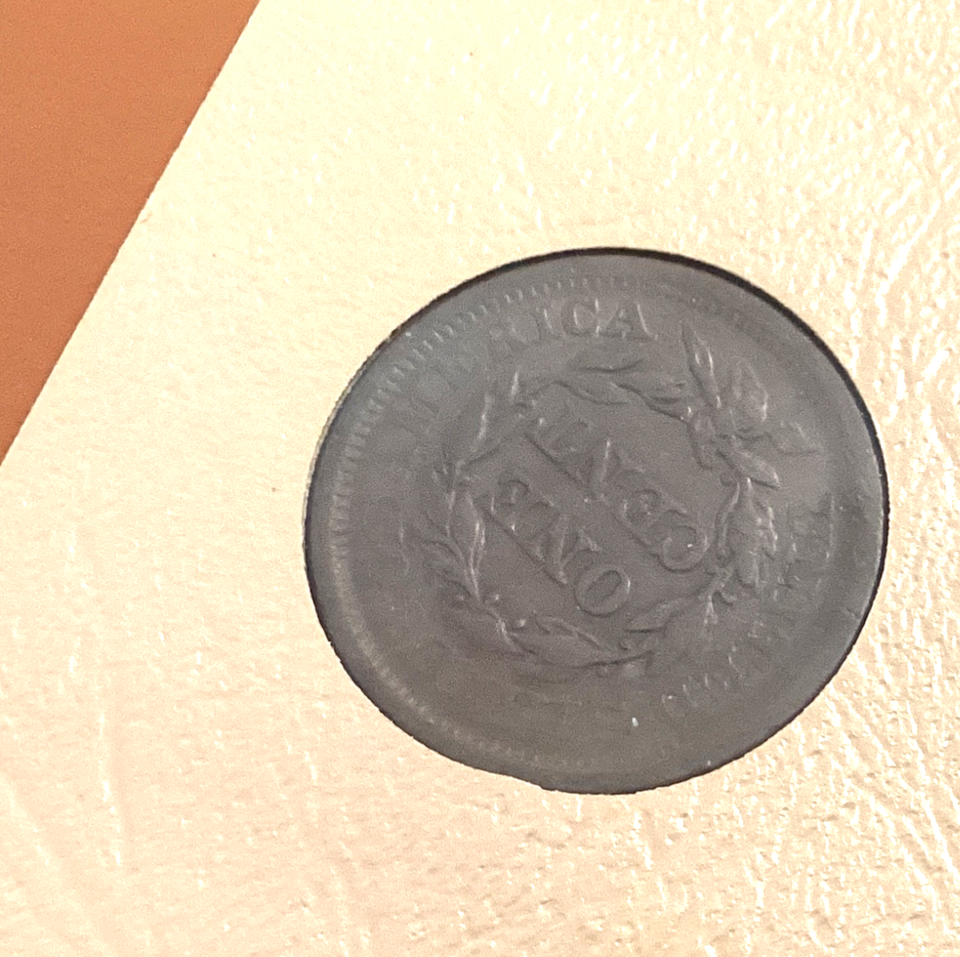 1855 Braided Hair Large Cent Red Brown US One Cent Liberty Head | eBay