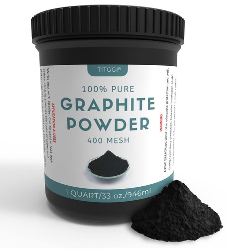 1 Quart Ultra-Fine Pure Graphite Powder - Premium Dry Powdered Graphite ...