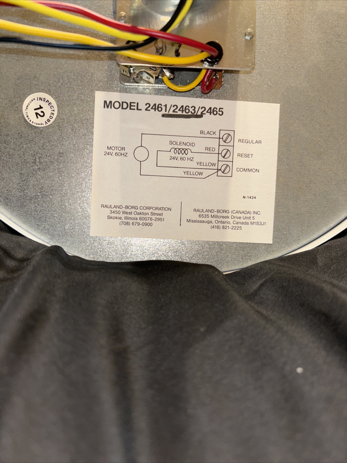 Rauland 13" Vintage Industrial Wall School Clock Model #2463 for sale ...