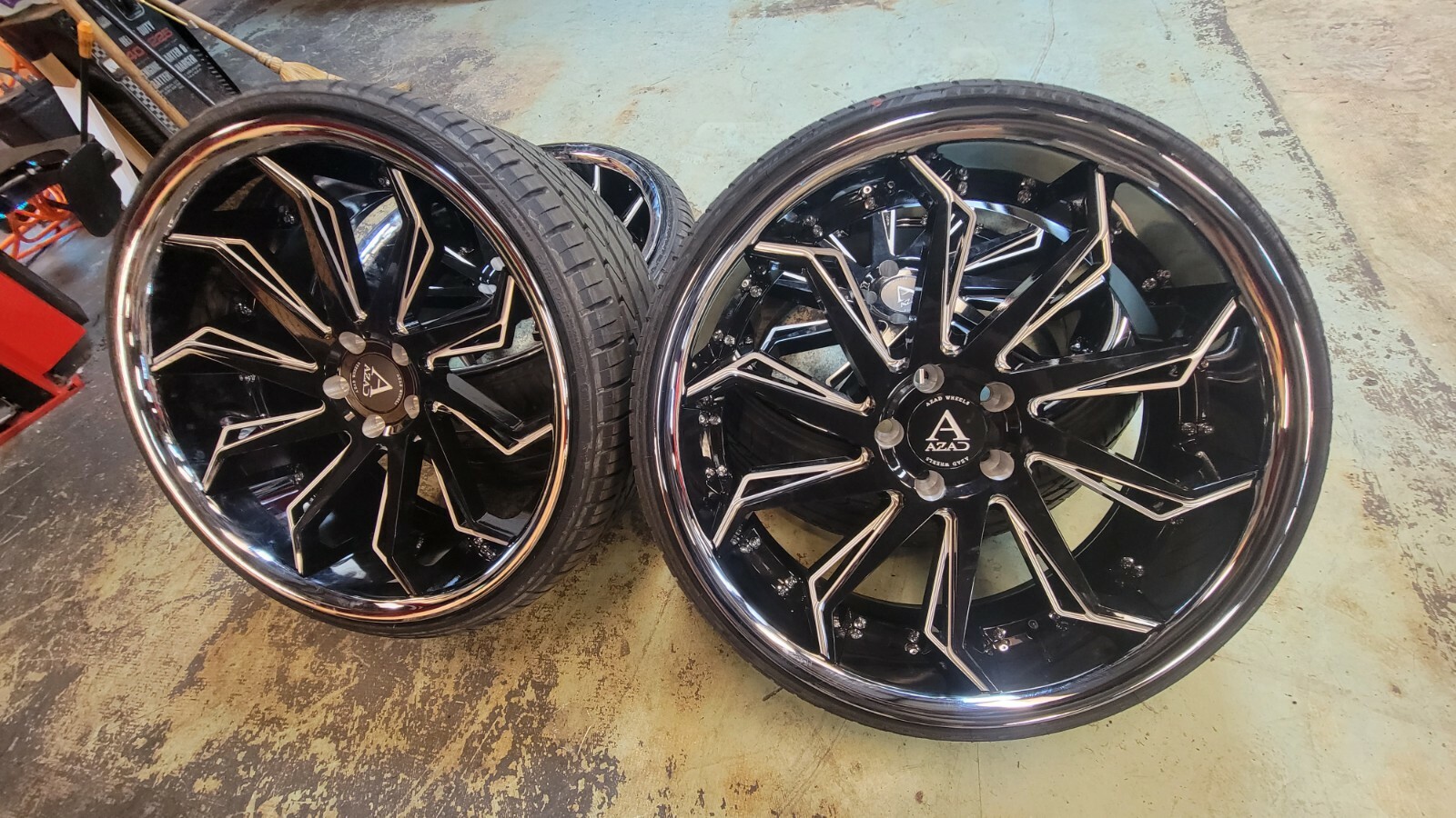 22 Inch 22x9 and 22x10.5 BP: 5x114.3 Azad AZ1101 RIMS 2014 Lexus GS350 ...