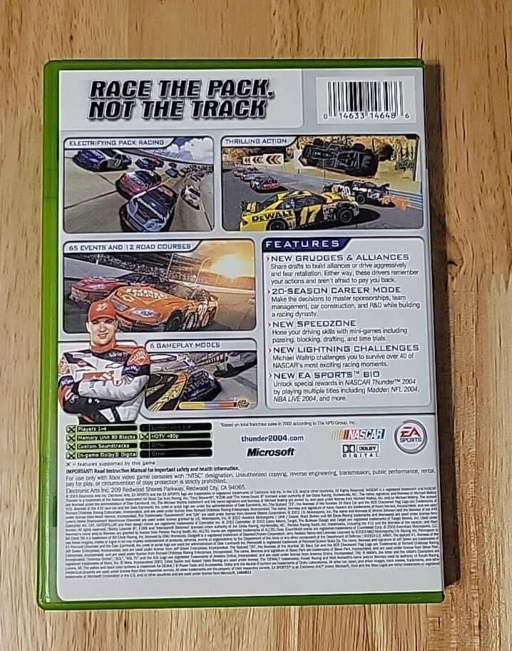 Xbox Nascar Thunder 2004 Complete With Manual & Registration ...