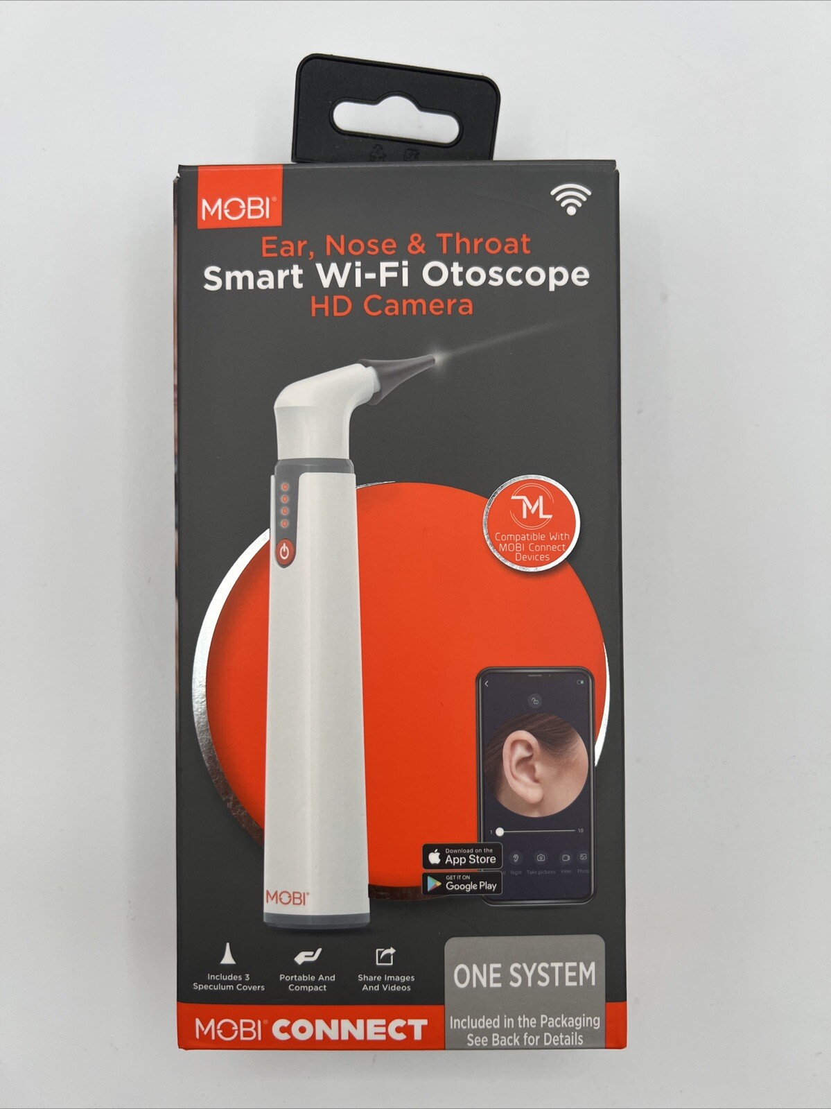 Mobi Connect Smart WIFI Otoscope For Ears, Nose & Throat With HD Camera ...