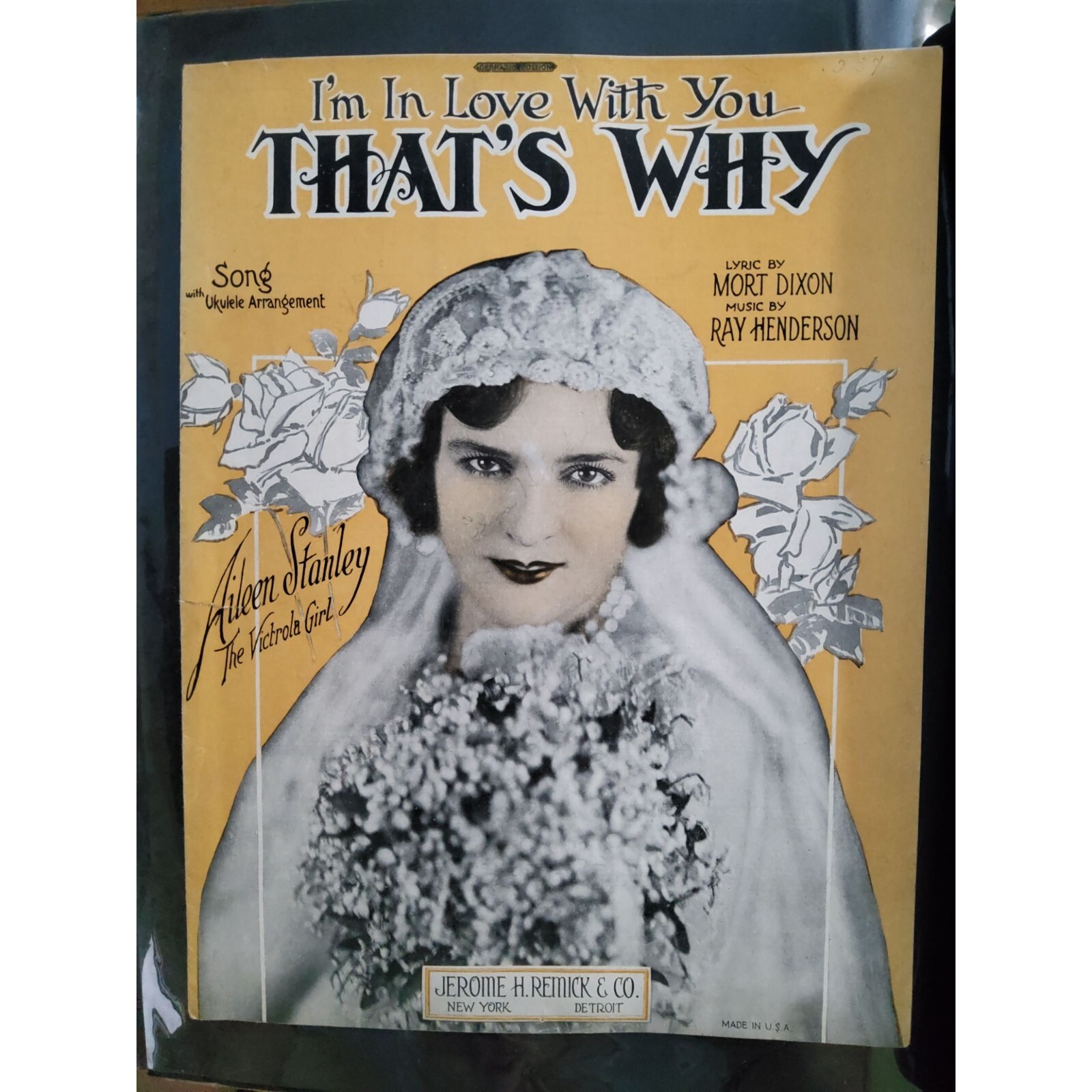Antique 1926 Sheet Music, That's Why I'm In Love With You, Mort Dixon ...