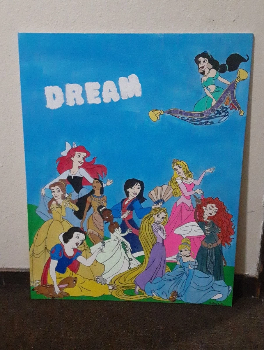 Disney Princess Canvas Painting Ideas