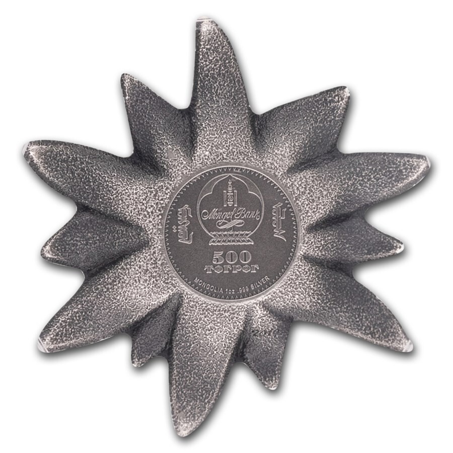 EDELWEISS Mountain Star 1 Oz Silver Coin 500 Togrog Mongolia 2019 | eBay