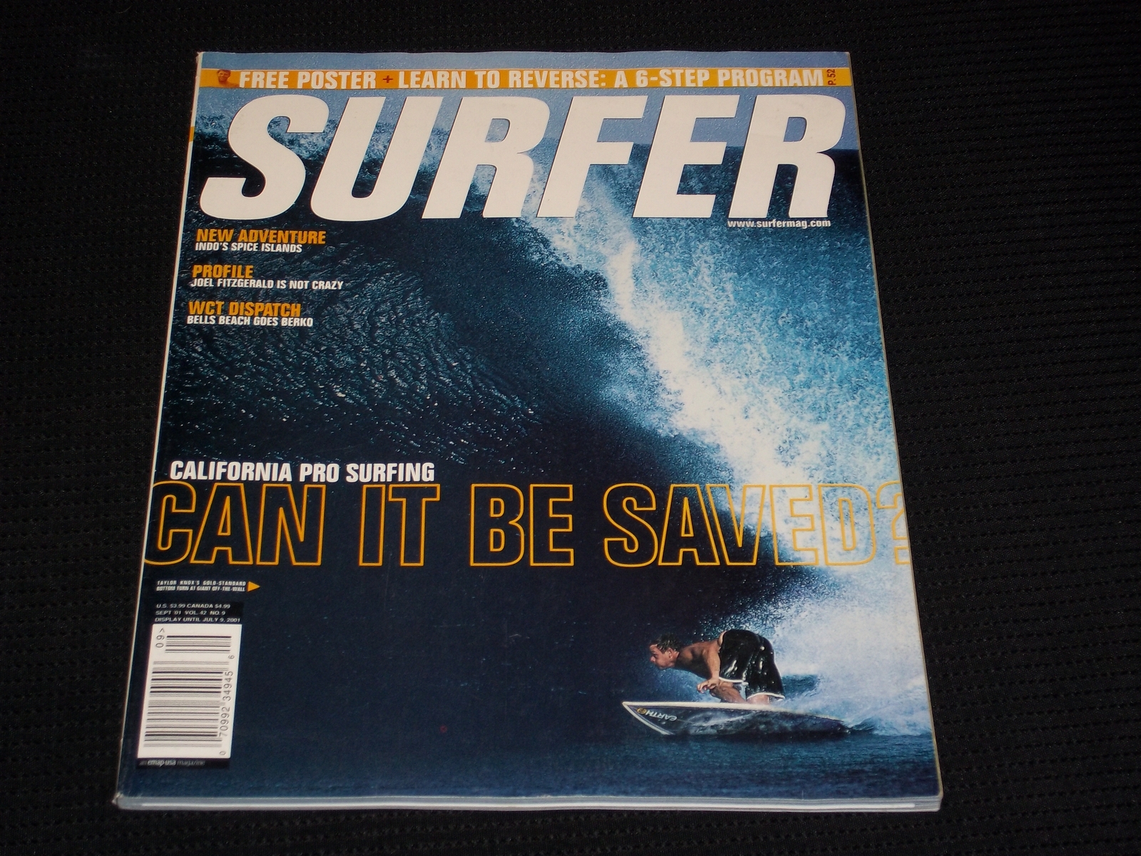 2001 SEPTEMBER SURFER MAGAZINE - TAYLOR KNOX NICE SURFING COVER - L ...