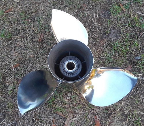 Johnson Evinrude 13 1/2 x 17p Stainless Steel *BALLISTIC* Propeller RH ...