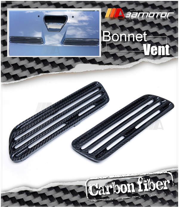 Carbon Fiber Scoop Hood Air Twin Vents fits Mitsubishi Evolution EVO 10 ...