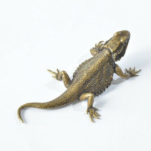 Brass Vintage Lizard Figurine Statue Animal Figurines Toys House ...