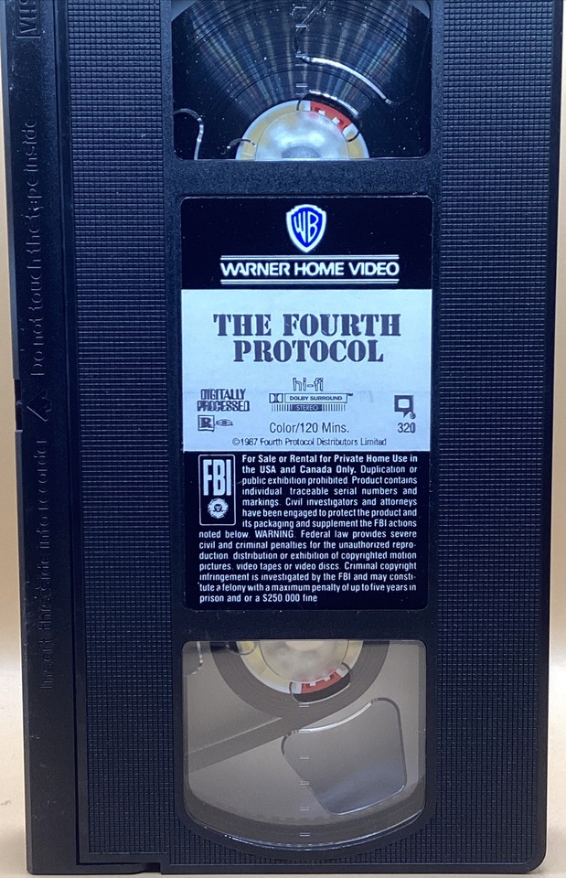 The Fourth Protocol VHS 1987 Michael Caine Pierce Brosnan **Buy 2 Get 1 ...